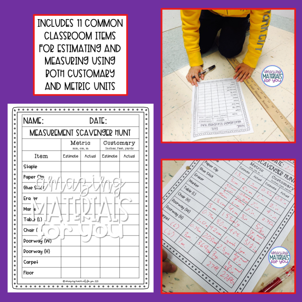 Measurement Scavenger Hunt | Made By Teachers