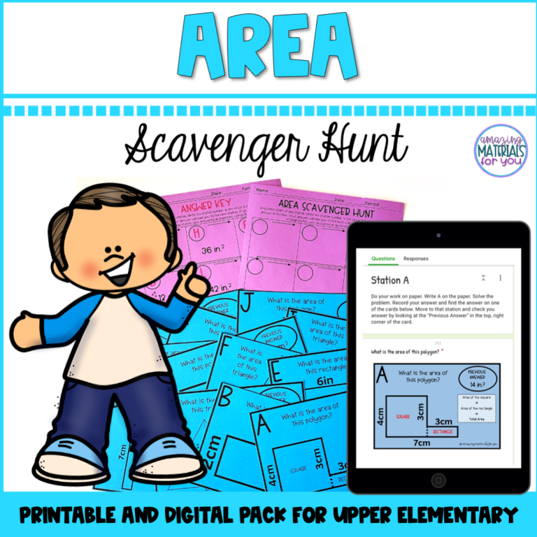 Area Scavenger Hunt | Made By Teachers