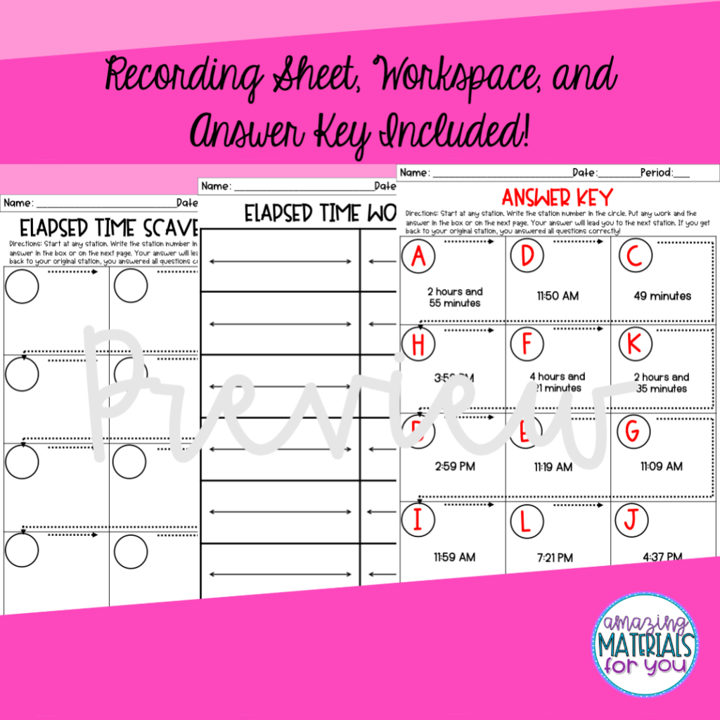 Elapsed Time Scavenger Hunt | Made By Teachers