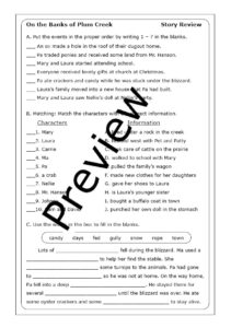 Laura Ingalls Wilder "On the Banks of Plum Creek" worksheets | Made By ...