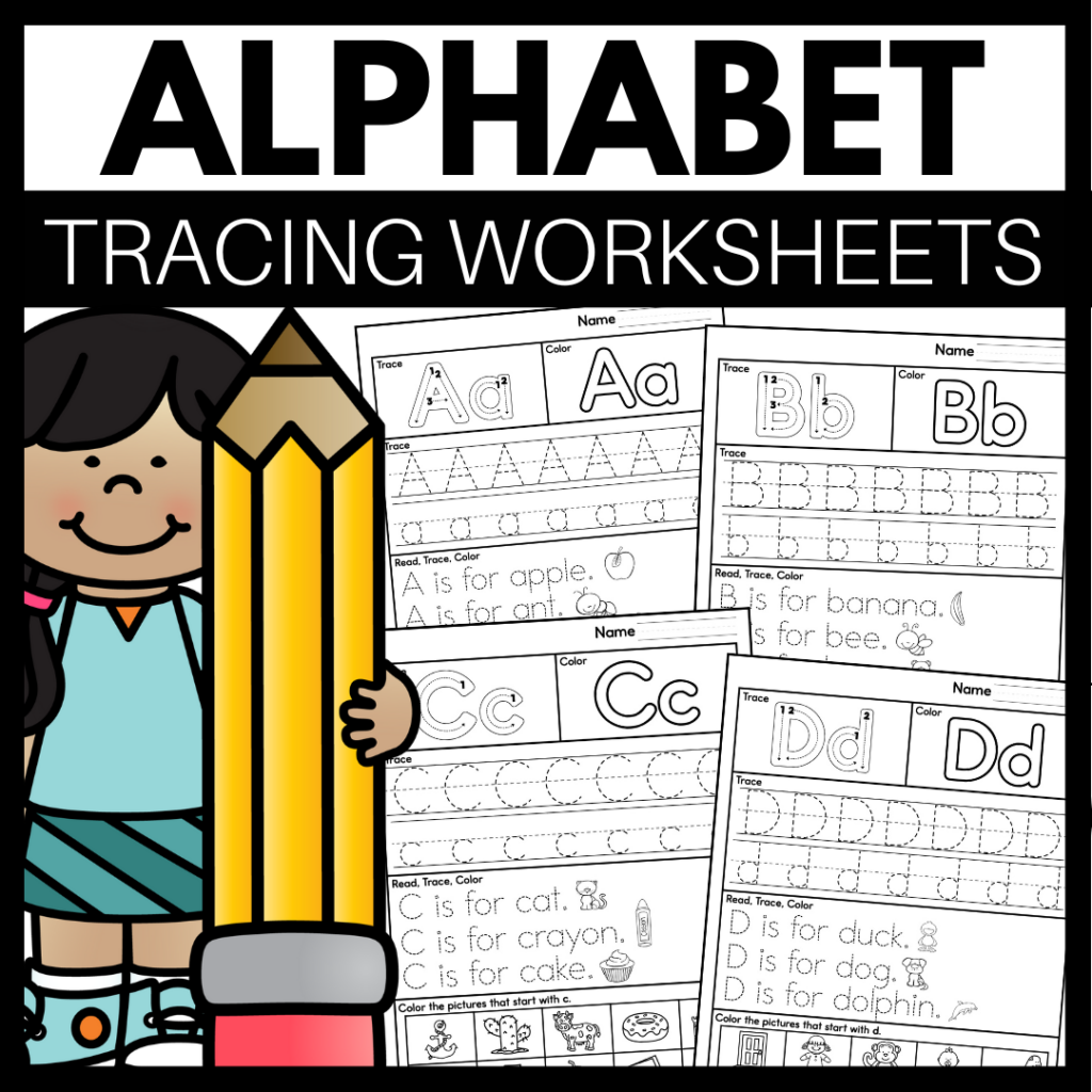 Alphabet Tracing Worksheets - Letter Tracing and Letter Sounds | Made ...