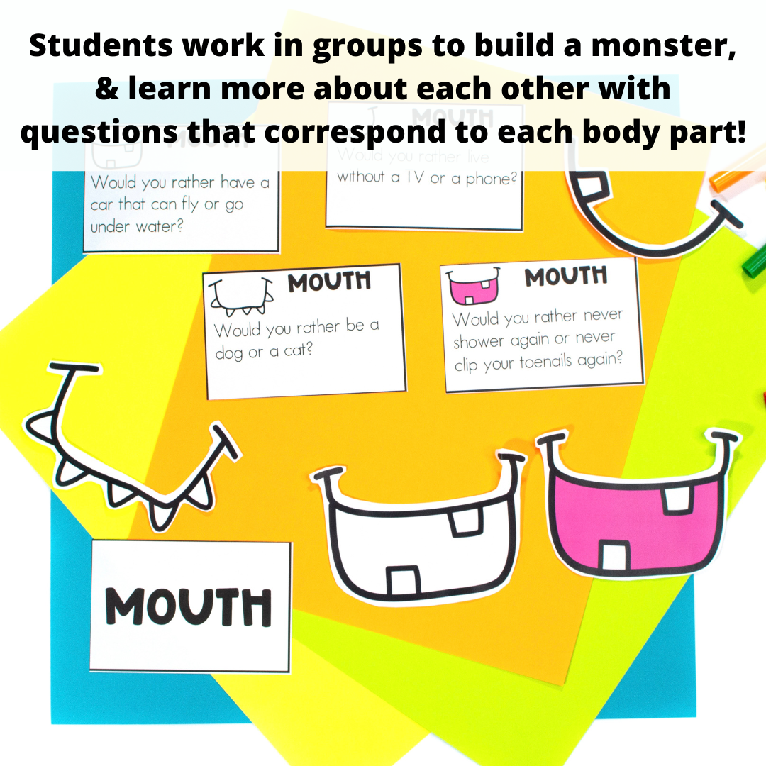 Team Building Activity - Getting to Know You Back to School - Build a ...