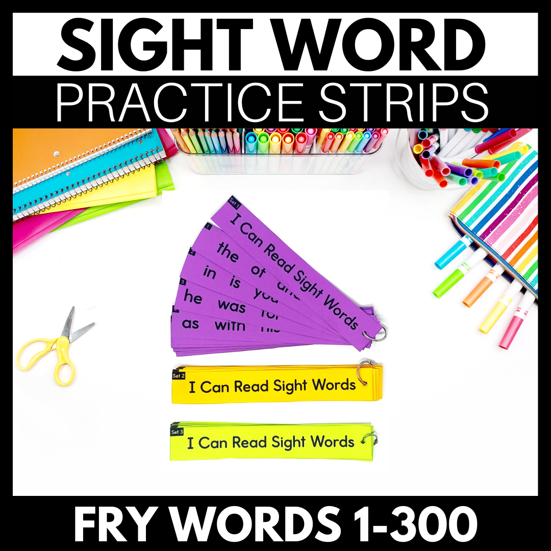 Sight Word Practice Strips - Fry Words 1-300 | Made By Teachers