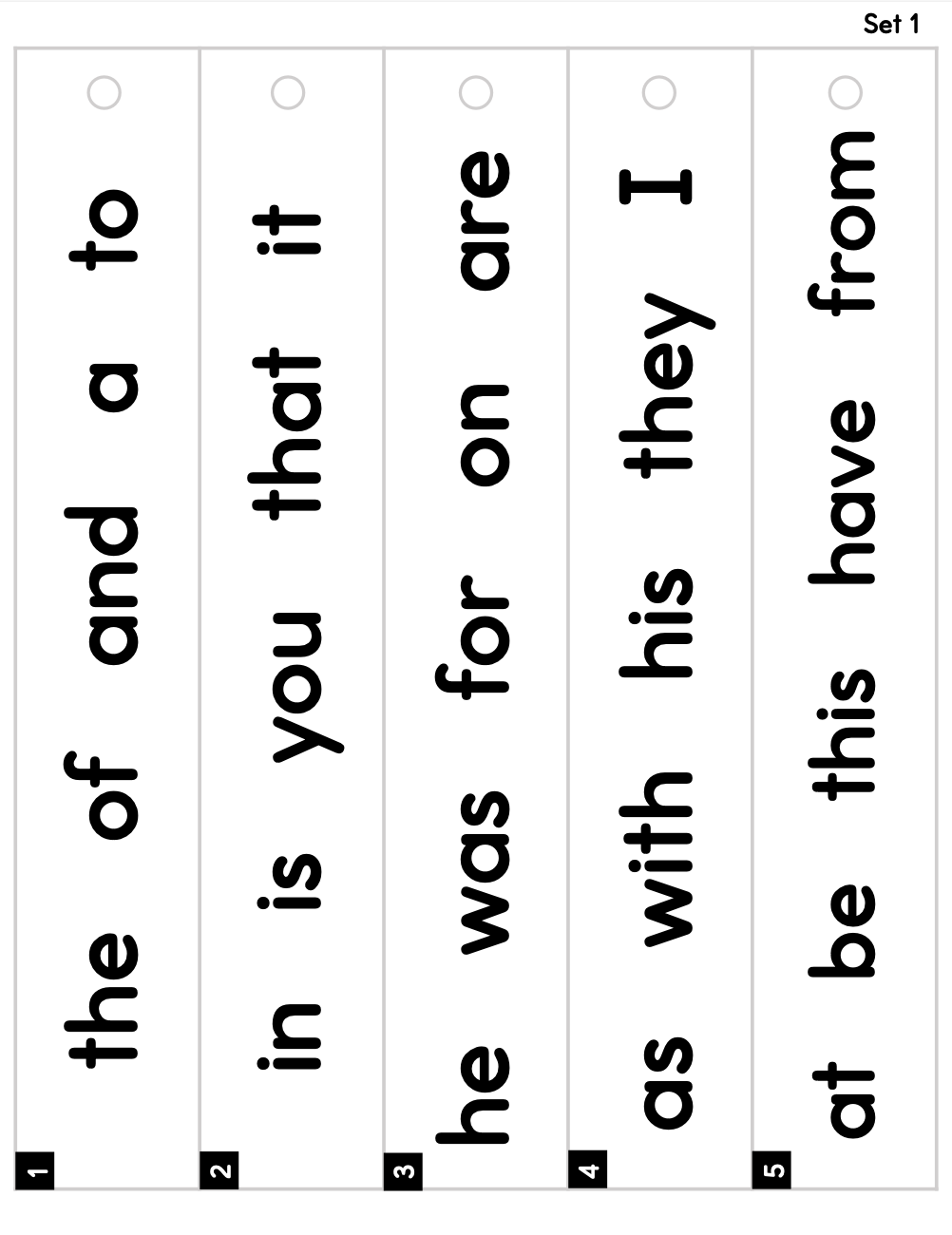 Sight Word Practice Strips - Fry Words 1-300 | Made By Teachers