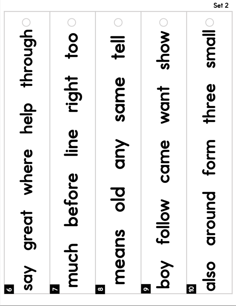 Sight Word Practice Strips - Fry Words 1-300 | Made By Teachers