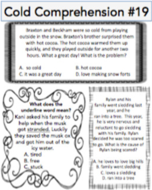Winter Reading Comprehension Passages | Made By Teachers