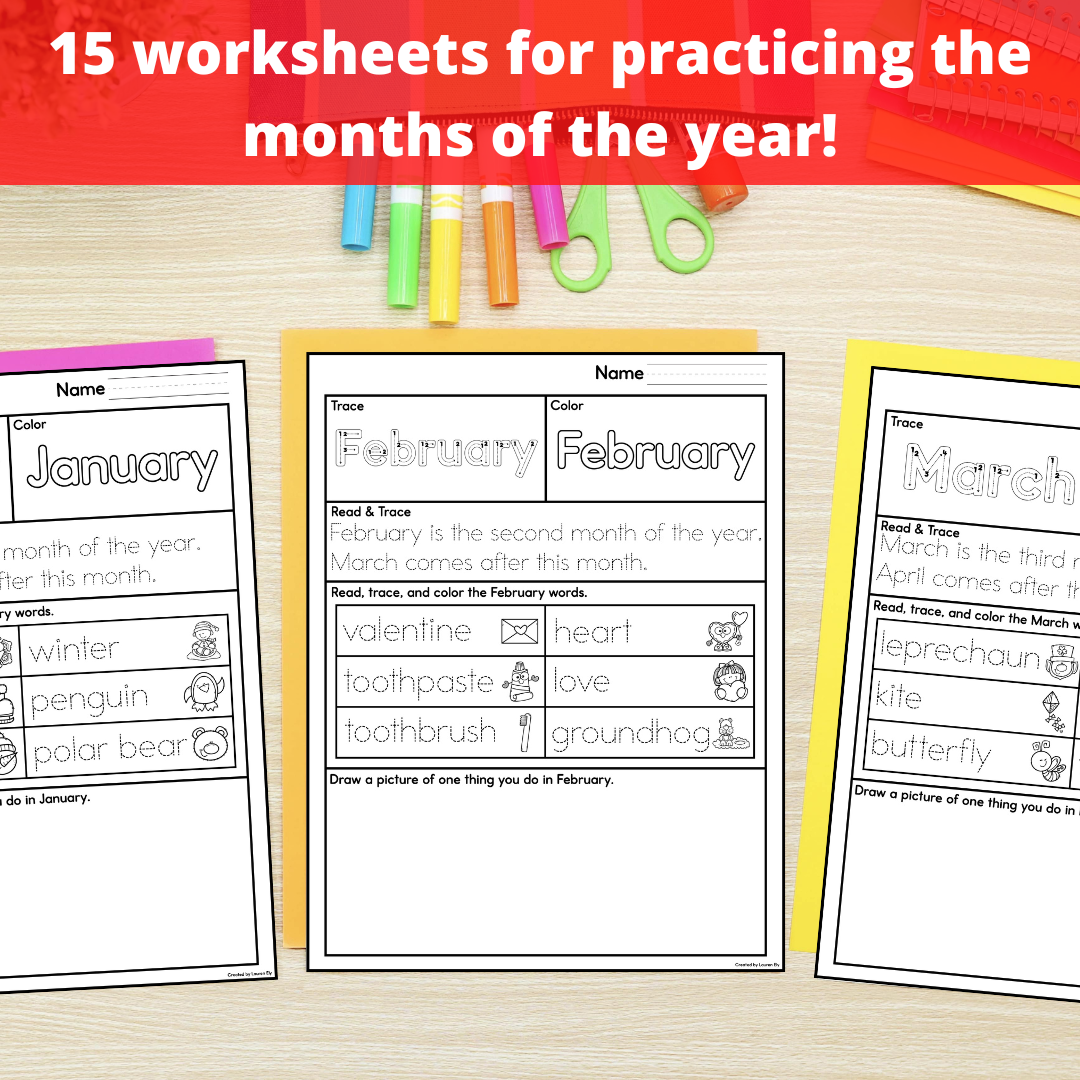 Months of the Year Printables - Kindergarten Morning Work | Made By ...