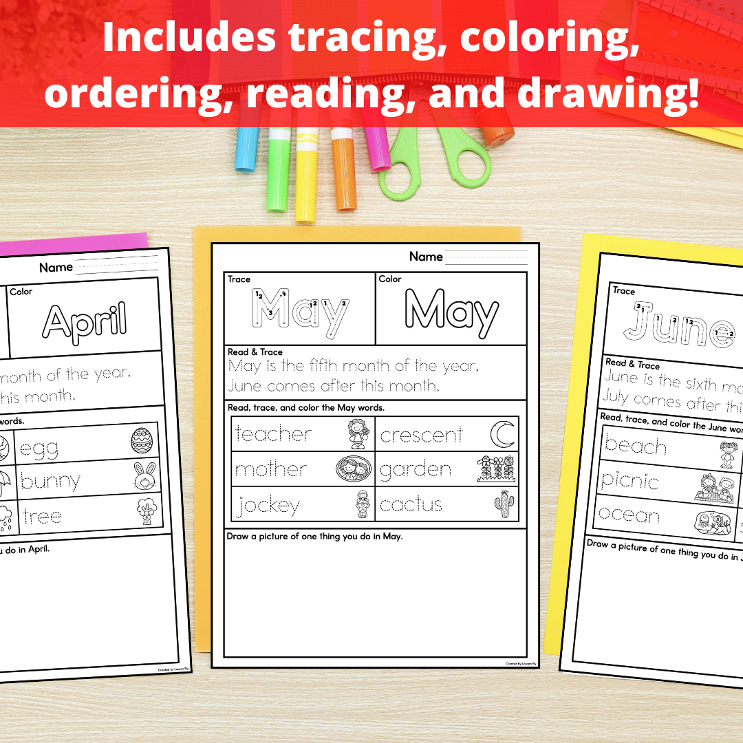 Months of the Year Printables - Kindergarten Morning Work | Made By ...
