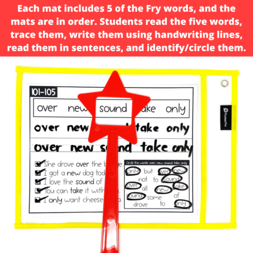 Sight Word Practice Mats for Fry Sight Words 1-300 | Made By Teachers