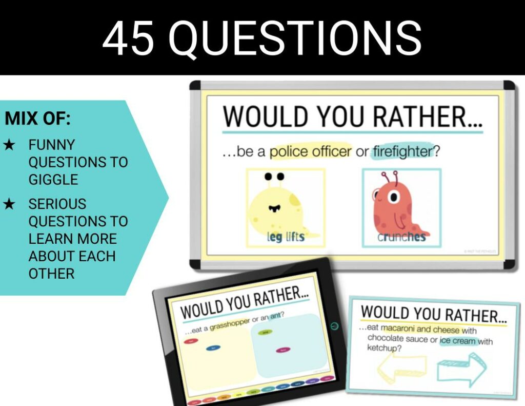 Back to School Would You Rather Questions Get to Know You Activity ...