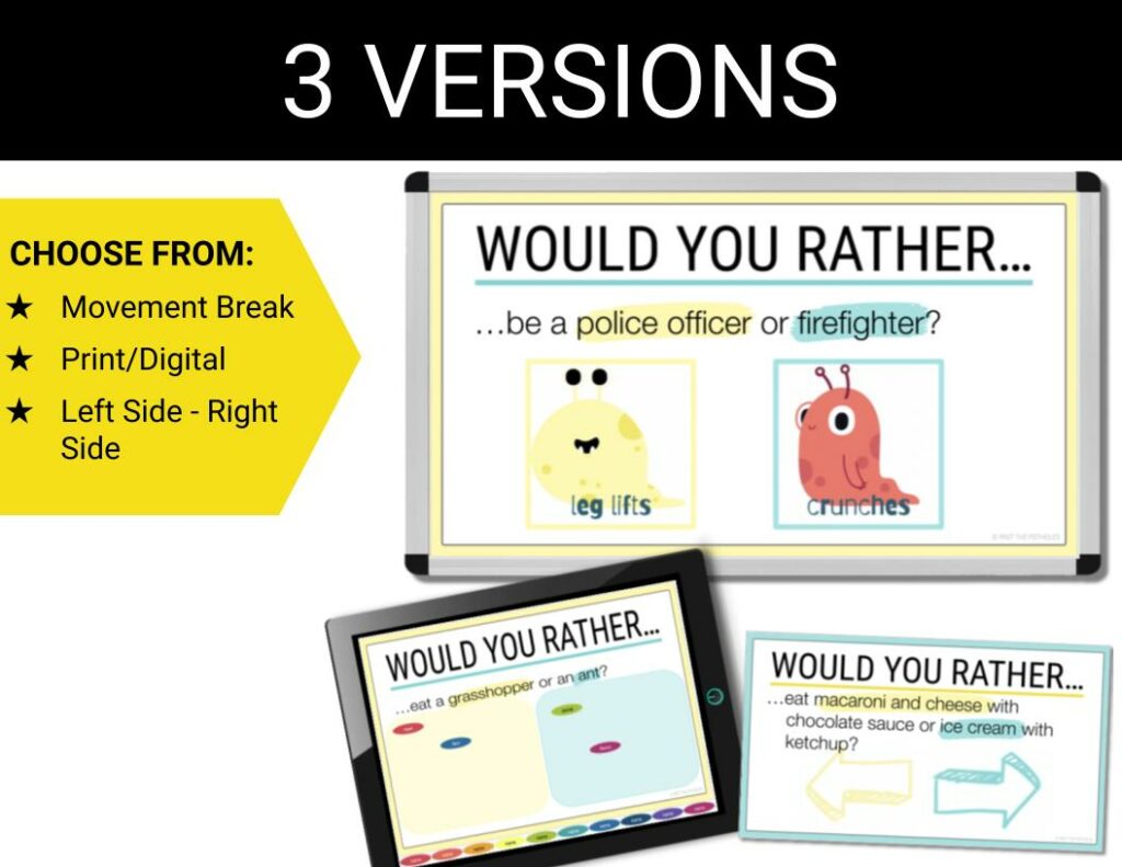 Back to School Would You Rather Questions Get to Know You Activity ...