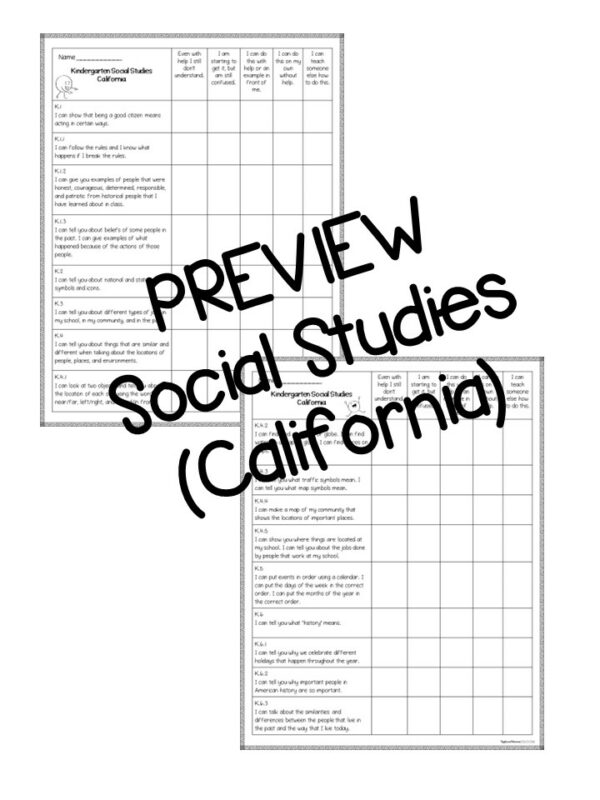 Kindergarten Standards Checklist | Made By Teachers