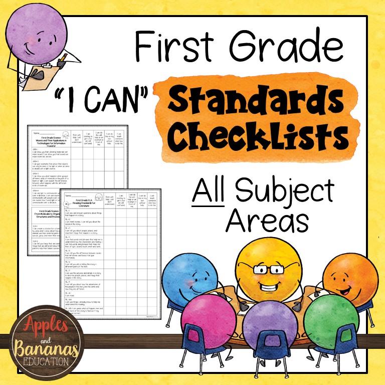First Grade Standards Checklist Made By Teachers