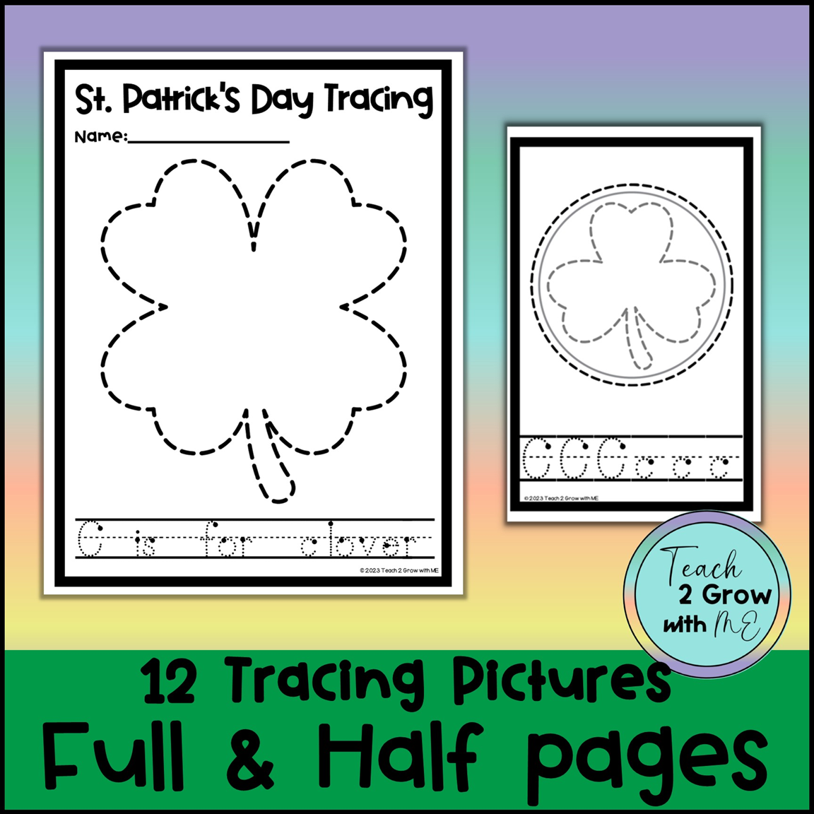St. Patrick's Day NO PREP Pre-Writing Fine Motor Activity Tracing ...