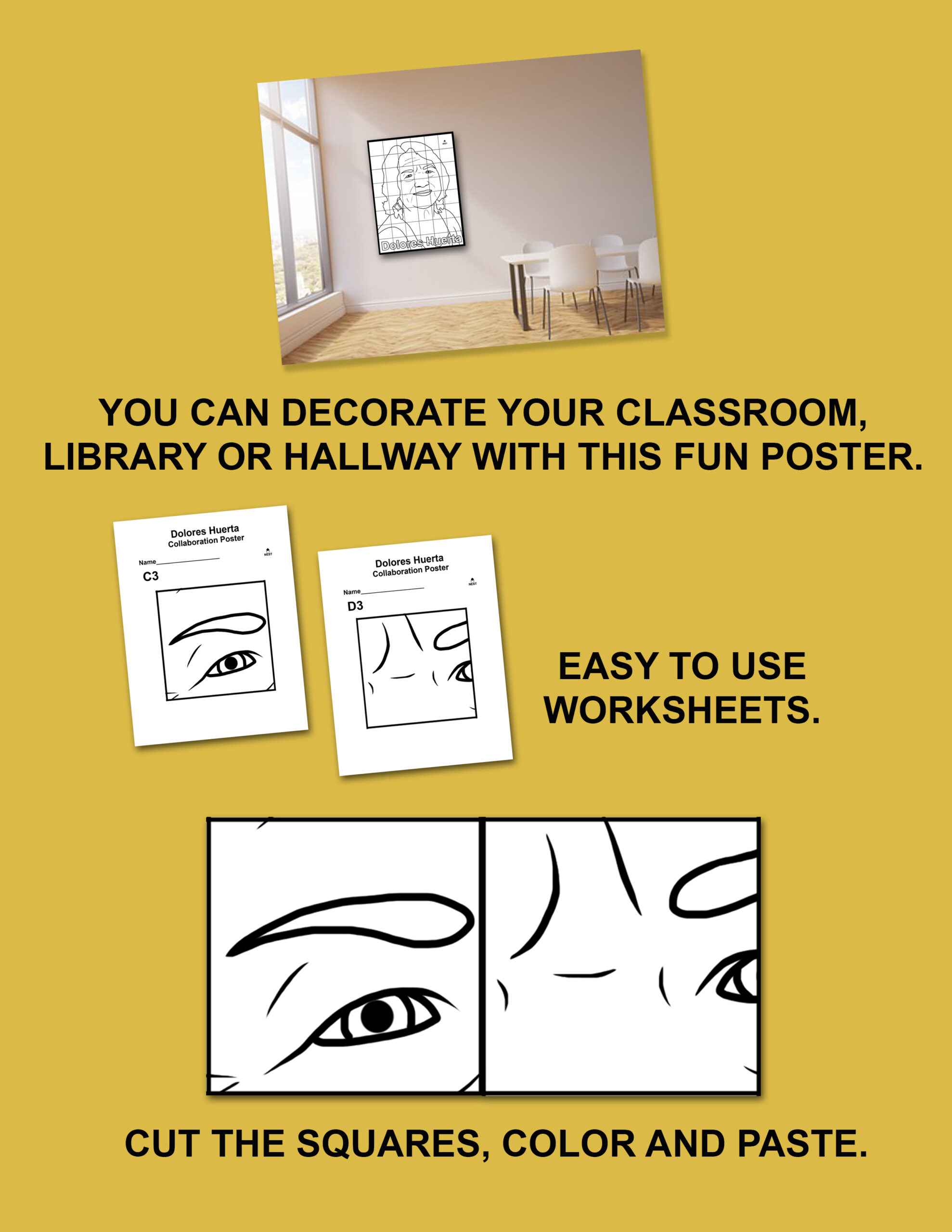 Dolores Huerta Collaboration Poster | Made By Teachers