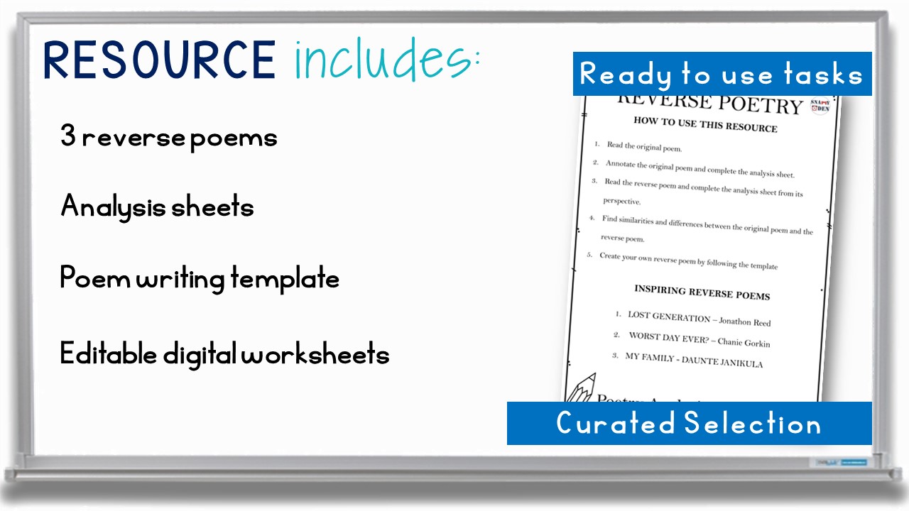 Reverse Poetry Analysis Writing Lesson and Activities | Made By Teachers