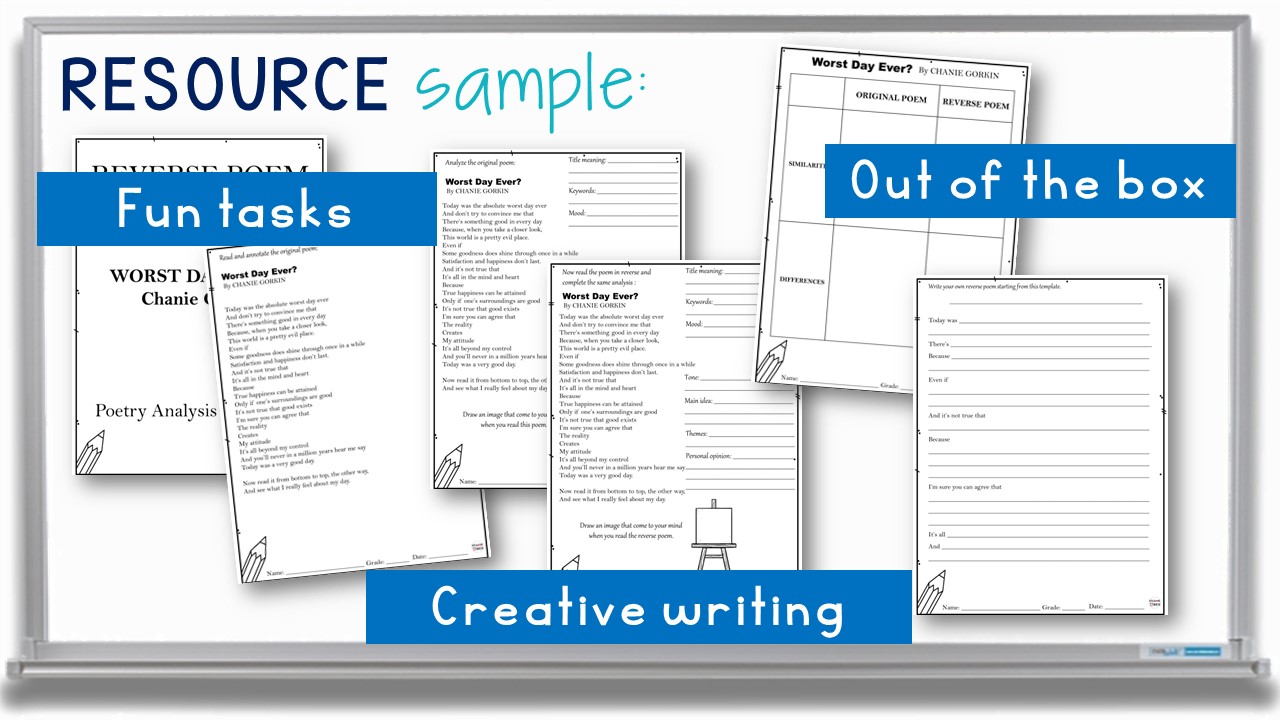 Reverse Poetry Analysis Writing Lesson and Activities | Made By Teachers