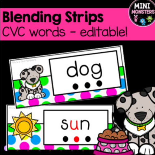 Decodable CVC Blending Strips | Made By Teachers