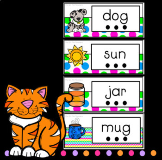 Decodable CVC Blending Strips | Made By Teachers