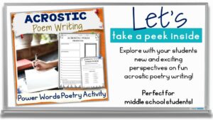 Acrostic Poem Writing Activities - Power Words Poetry Templates | Made ...