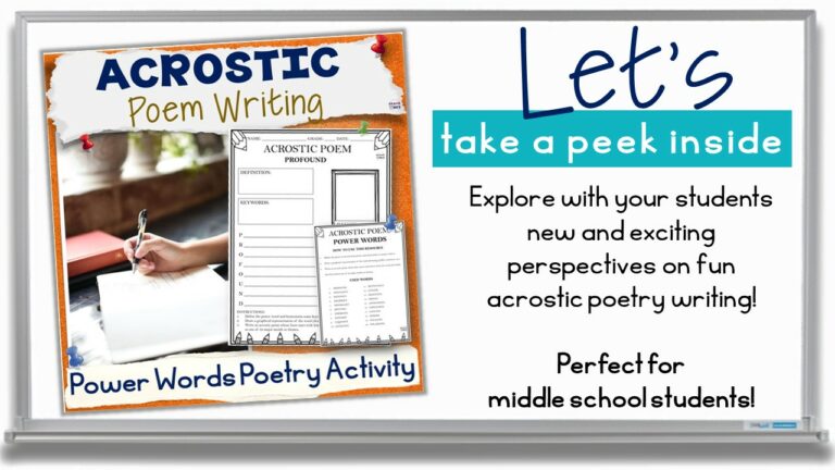 Acrostic Poem Writing Activities - Power Words Poetry Templates | Made ...