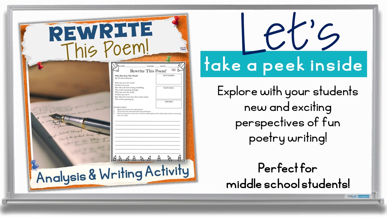 Rewrite This Poem - Poetry Writing Activities with Mentor Texts | Made ...
