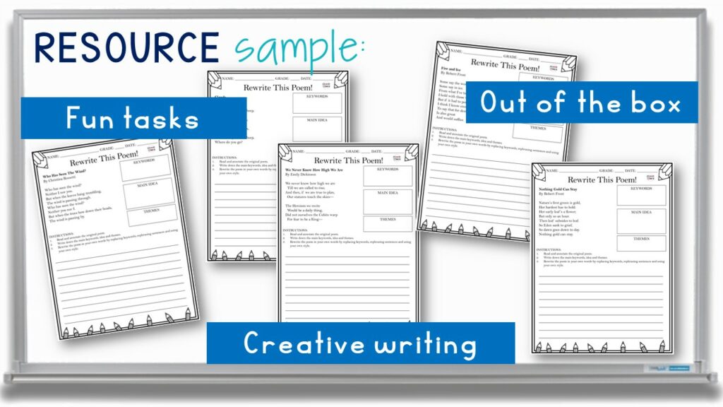 Rewrite This Poem - Poetry Writing Activities with Mentor Texts | Made ...