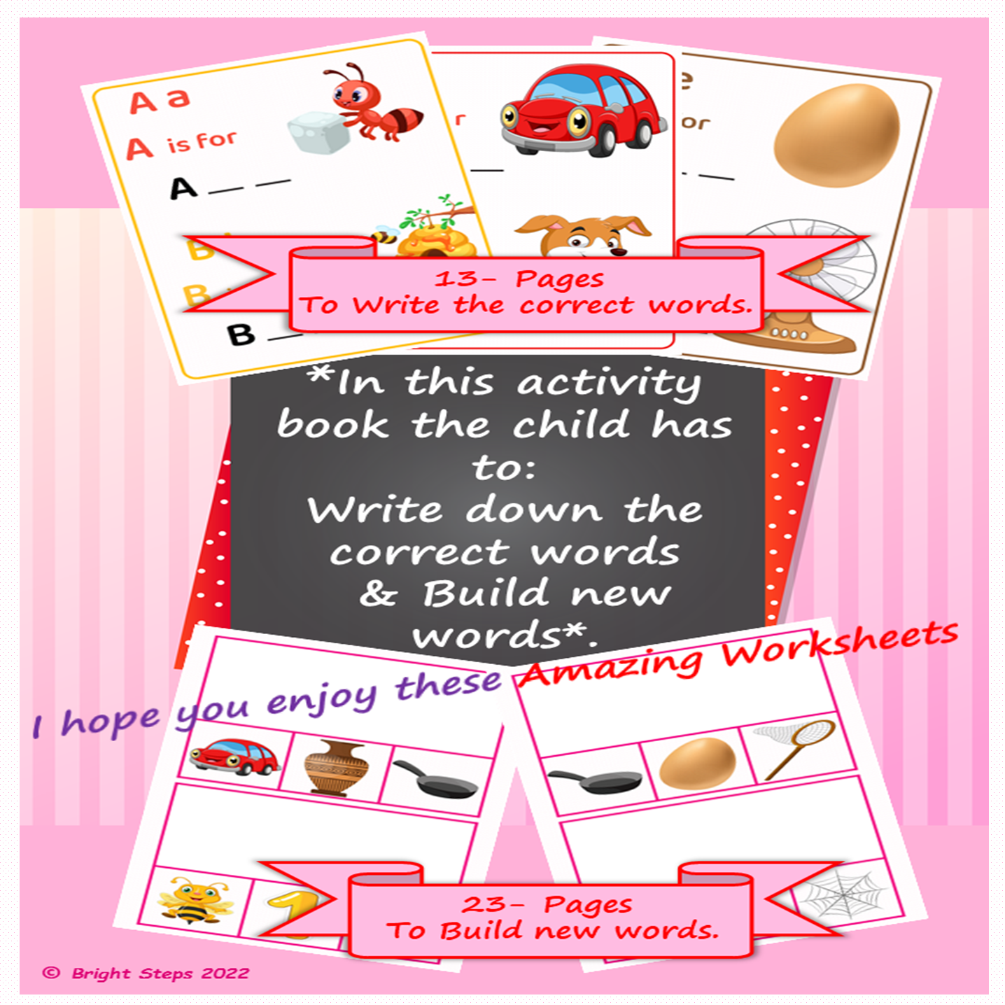 ABC worksheets, Learning to Write -3- Letters Words, Preschool ...