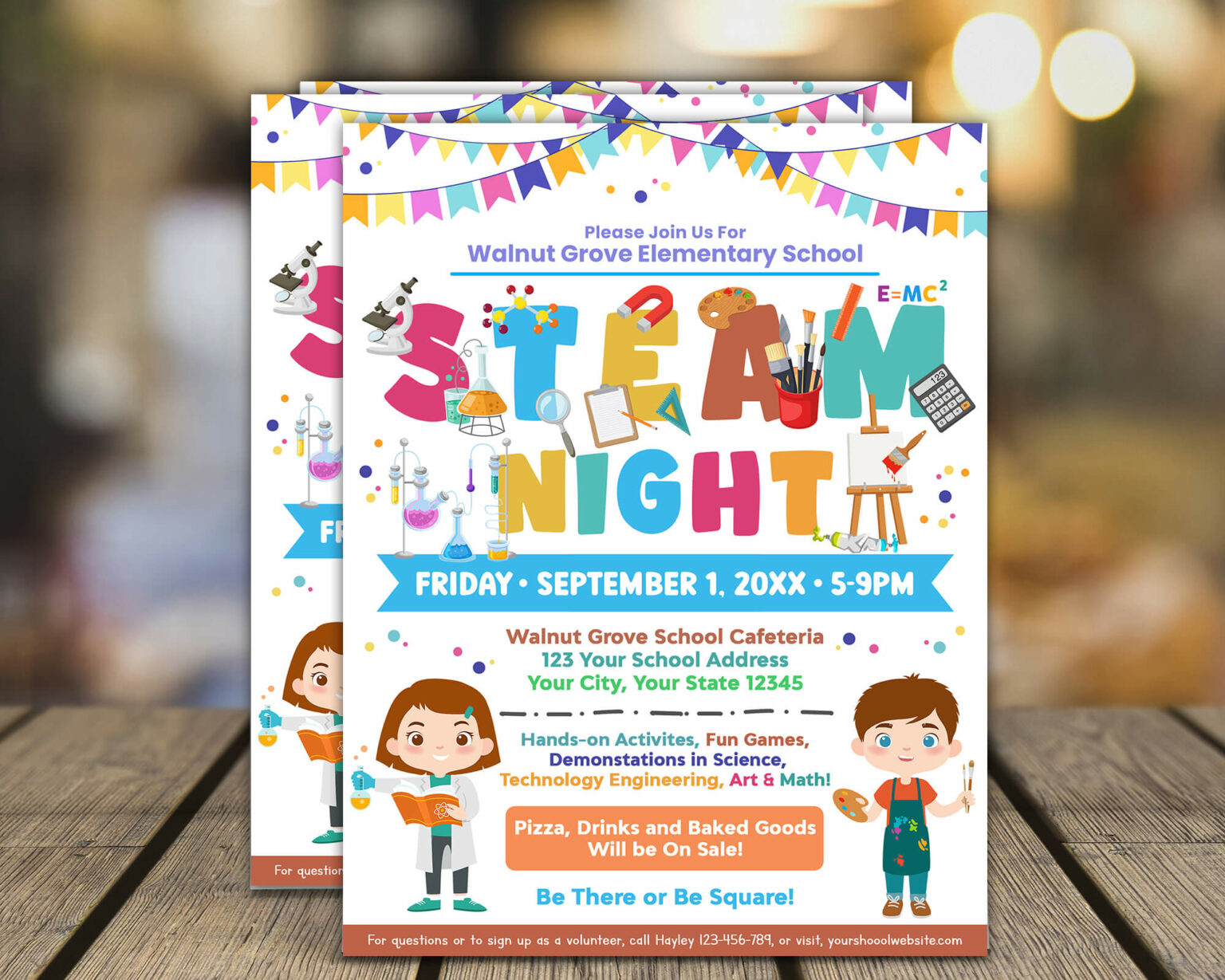 Editable Stream Night Flyer, STEAM Fundraiser Flyer Template | Made By ...