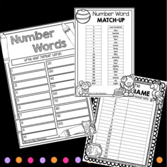Number Words to 100 Worksheets | Made By Teachers