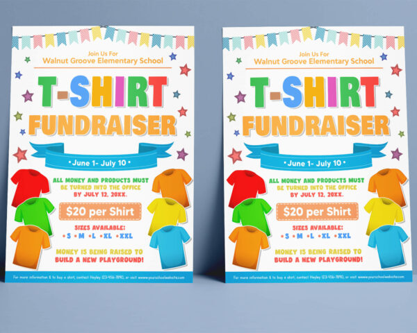 Editable T-Shirt Fundraising Flyer, School Church Community Fundraiser ...