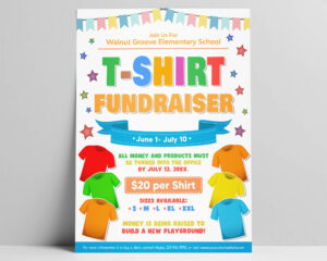 Editable T-Shirt Fundraising Flyer, School Church Community Fundraiser ...