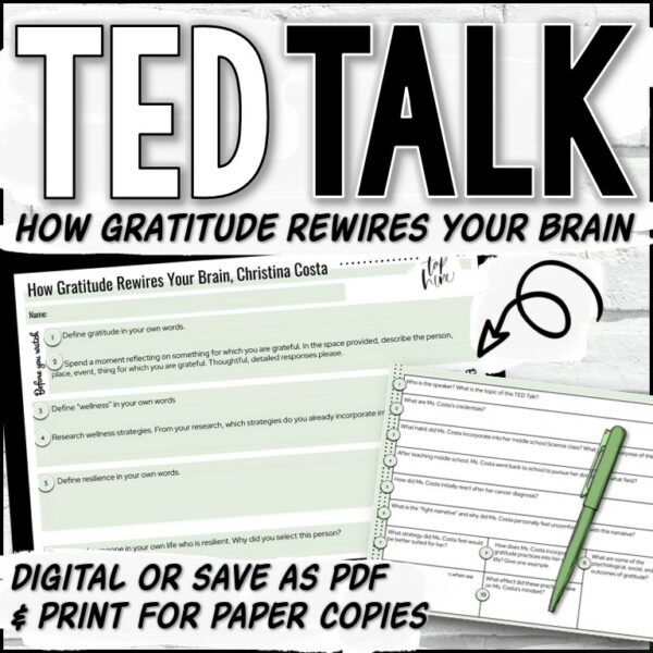 Ted Talk Lesson How Gratitude Rewires Your Brain Made By Teachers