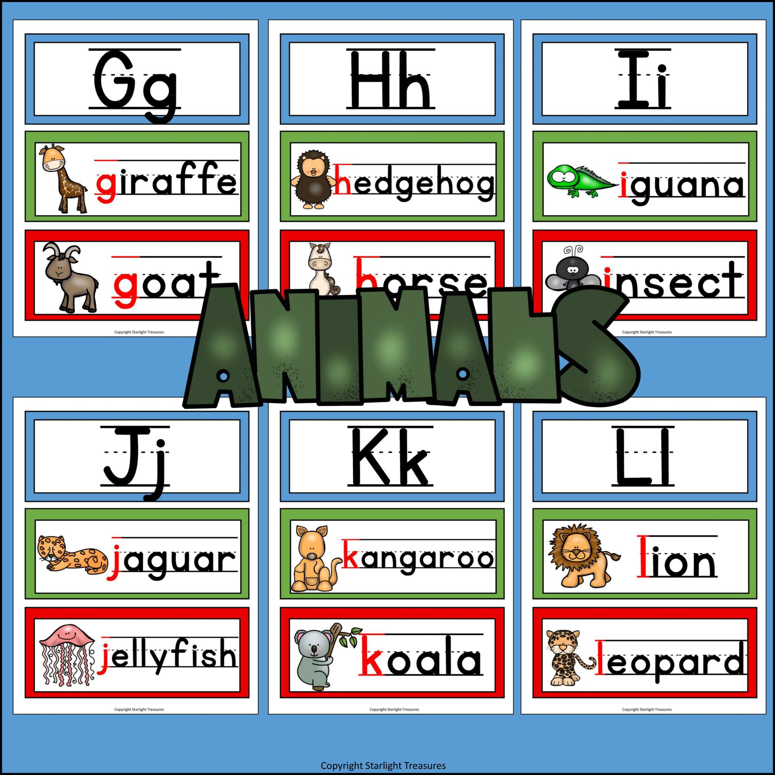 Alphabet Word Wall - Animal Theme - A-Z Word Wall | Made By Teachers