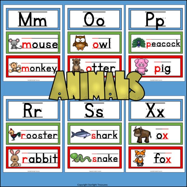 Alphabet Word Wall - Animal Theme - A-Z Word Wall | Made By Teachers