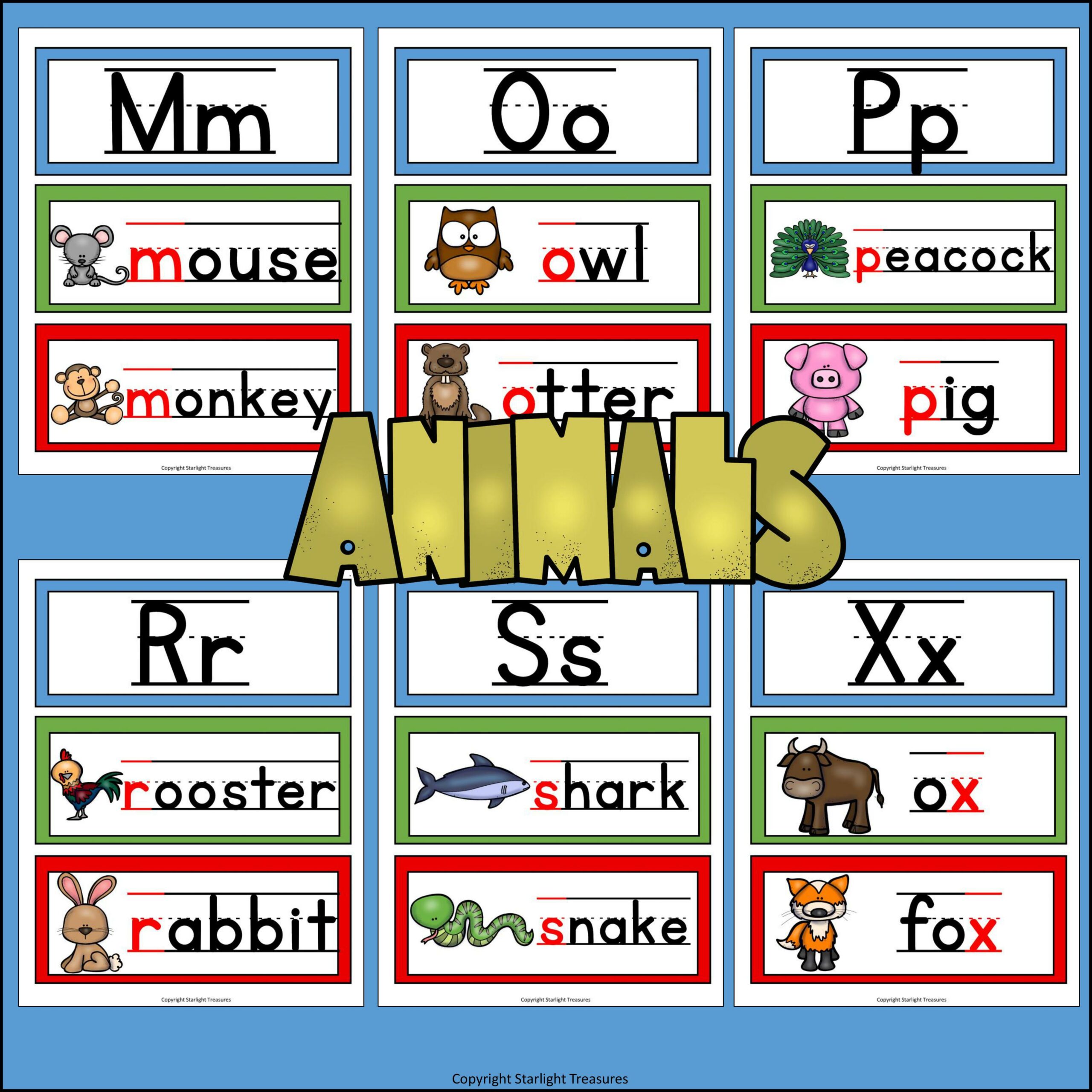 Alphabet Word Wall - Animal Theme - A-Z Word Wall | Made By Teachers