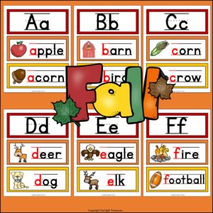 Alphabet Word Wall - Fall Theme - A-Z Word Wall | Made By Teachers