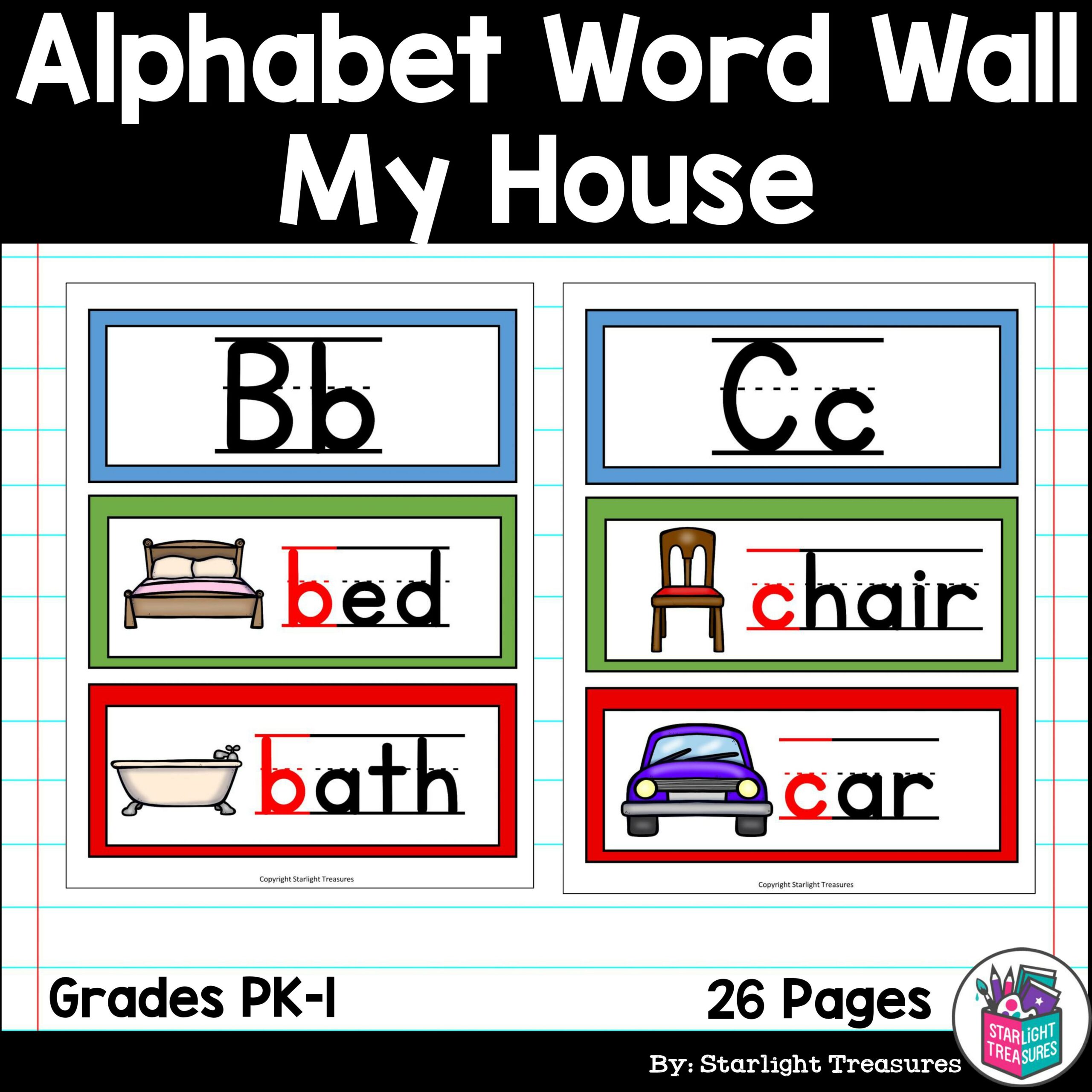 Alphabet Word Wall My House Theme A Z Word Wall Made By Teachers Alphabet Word Wall My House Theme A Z Word Wall Made By Teachers