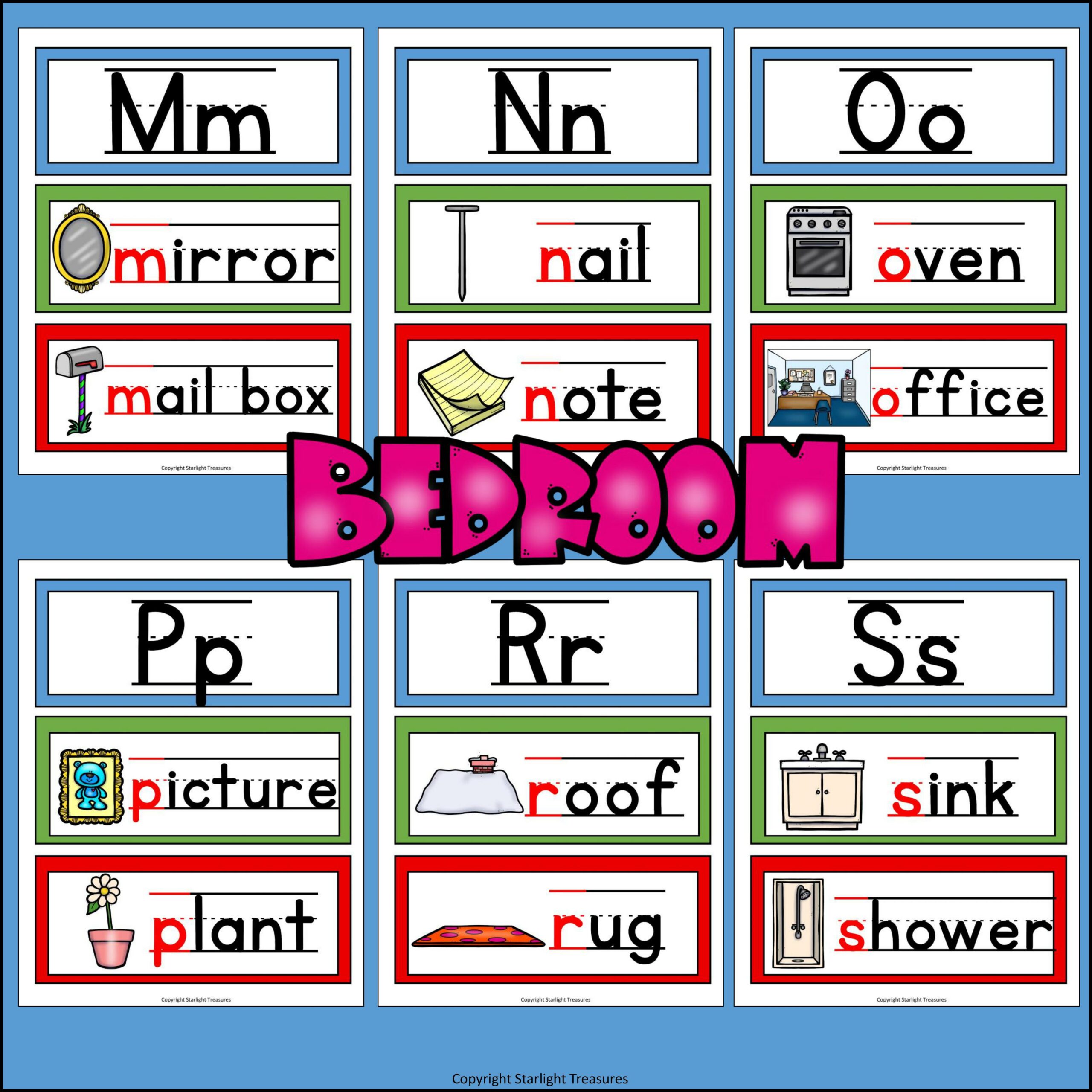 Alphabet Word Wall - My House Theme - A-Z Word Wall | Made By Teachers