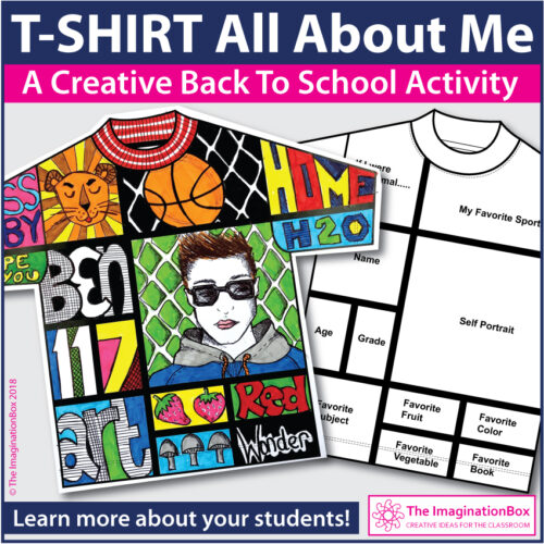All About Me, Back to School T-Shirt Art, Writing and Goal Setting ...