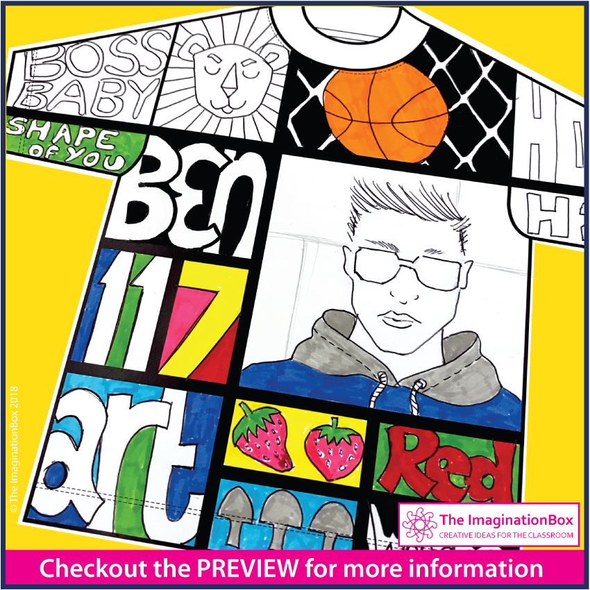 All About Me, Back to School T-Shirt Art, Writing and Goal Setting ...