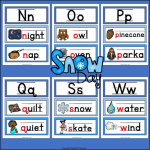 Alphabet Word Wall - Winter Theme - A-Z Word Wall | Made By Teachers
