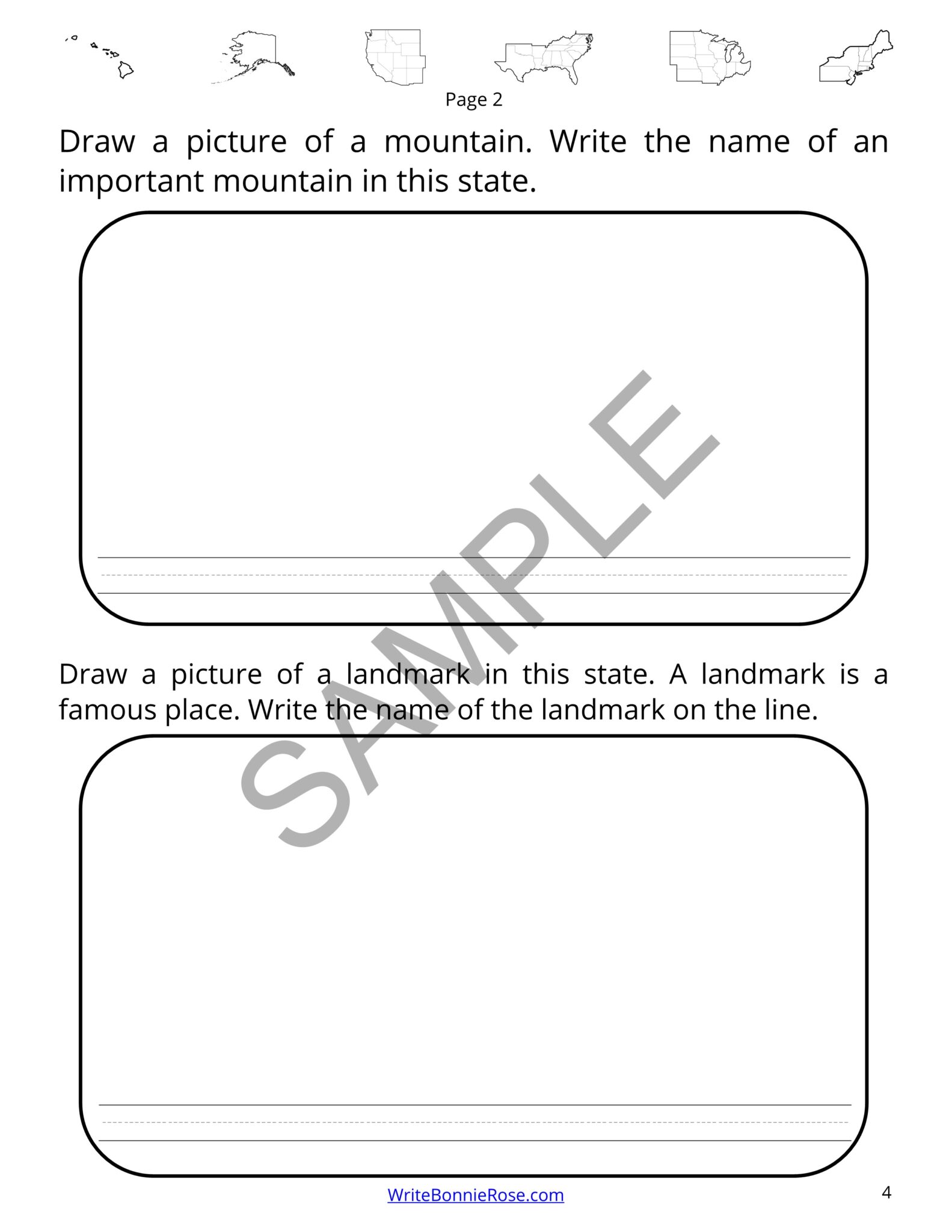 State Report Templates: United States History & Geography | Made By ...