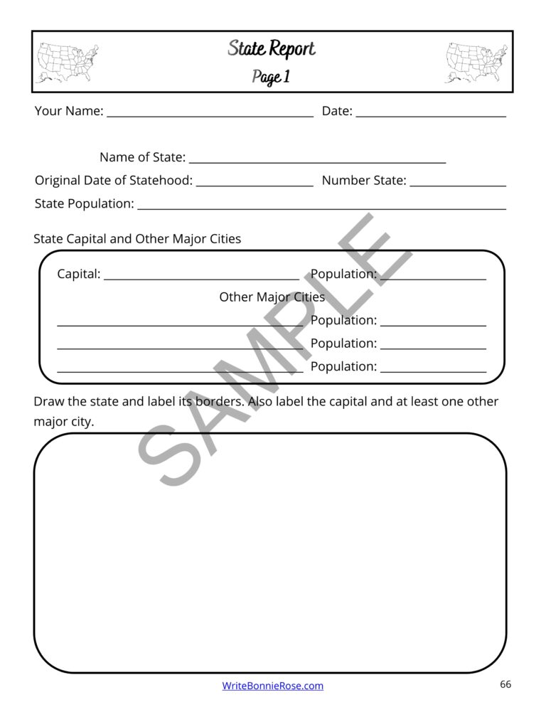 State Report Templates: United States History & Geography | Made By ...