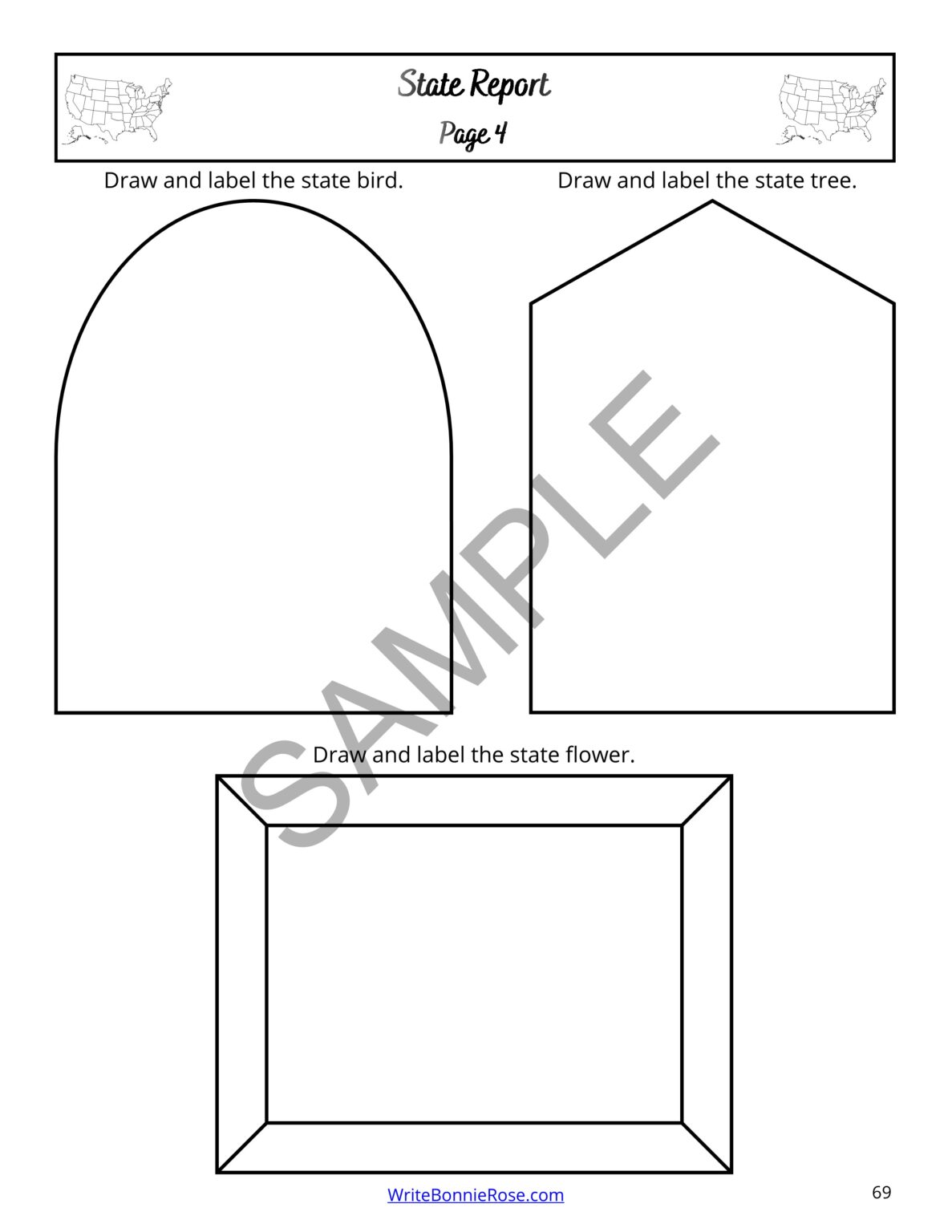State Report Templates: United States History & Geography | Made By ...