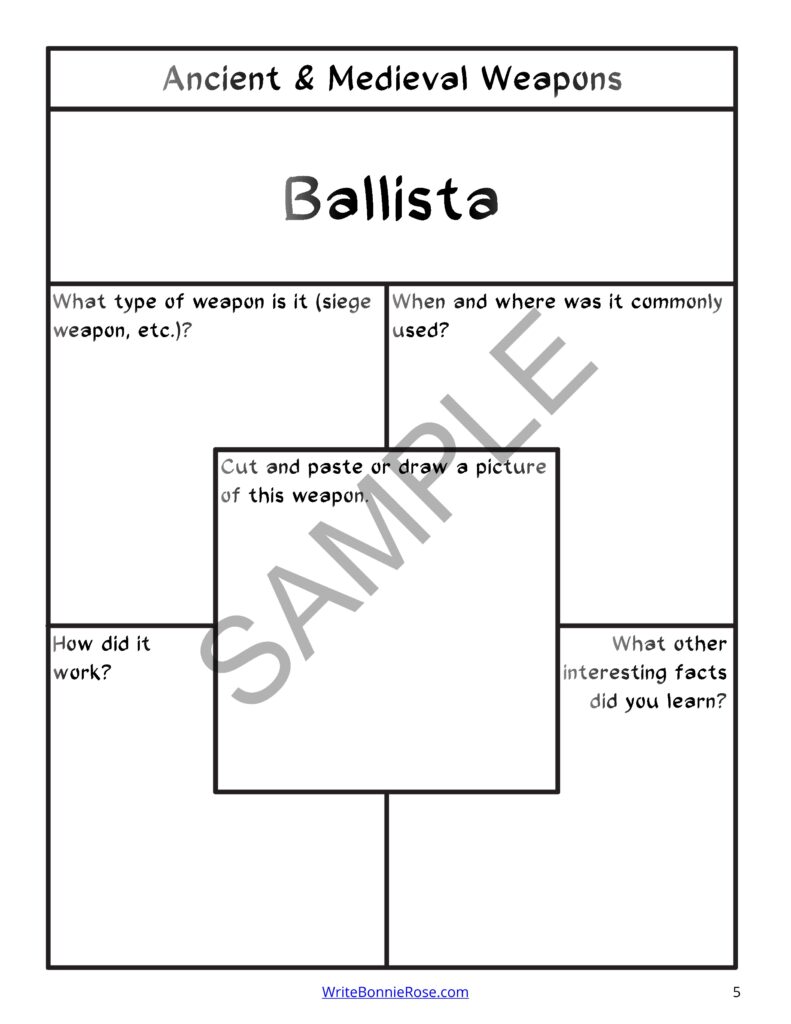 Ancient & Medieval Weapons Notebooking Journal | Made By Teachers