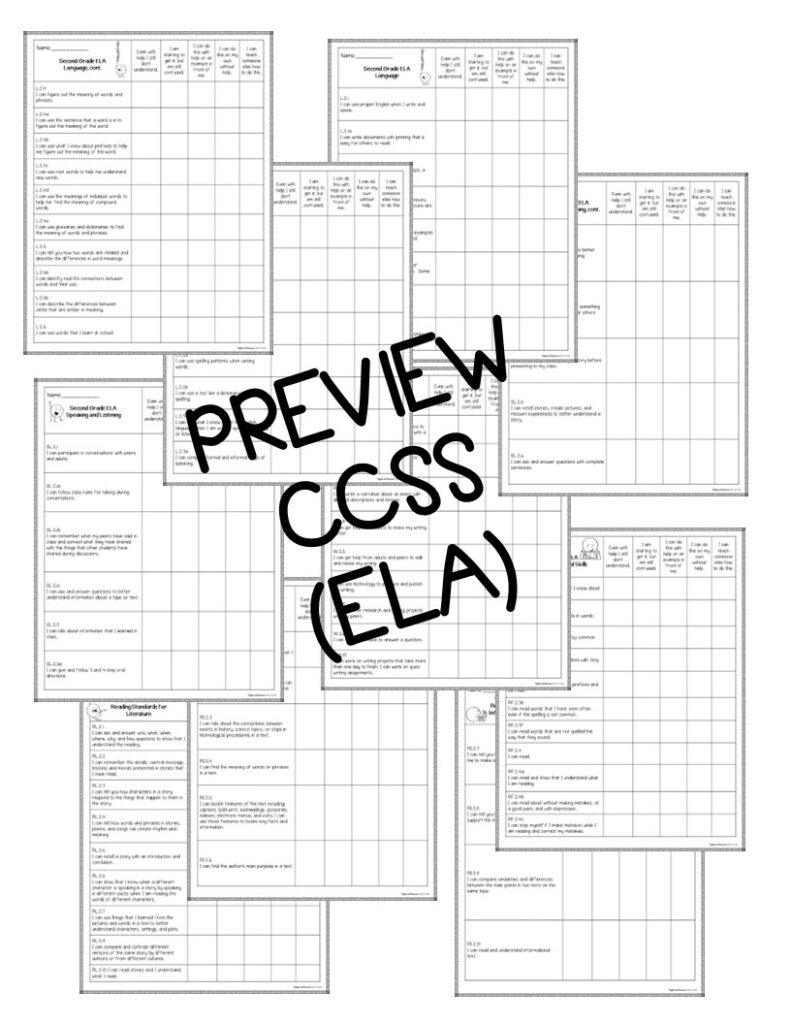 Second Grade Standards Checklist | Made By Teachers