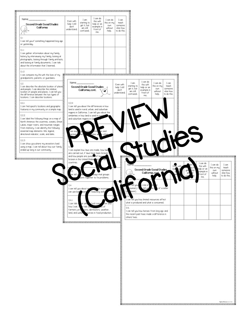Second Grade Standards Checklist | Made By Teachers