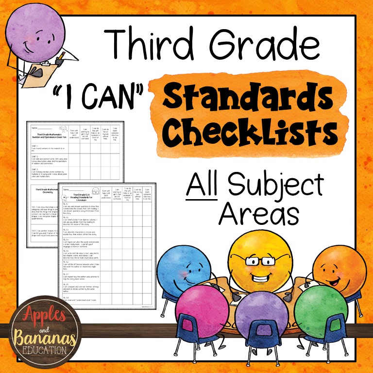 Third Grade Standards Checklist Made By Teachers Third Grade Standards Checklist Made By Teachers