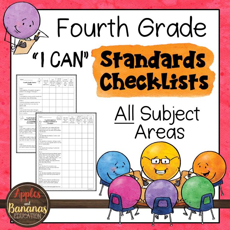 Fourth Grade Standards Checklist | Made By Teachers